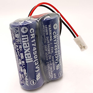 Zivases CR17450-2WK27 / D80UB016170 3V Replacement PLC Battery 2*CR17450 Battery Pack for Mazak 2CR17450 3V Battery