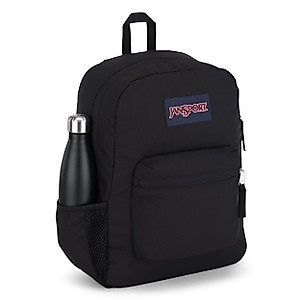 JanSport Cross Town School Backpack, Black, 17" x 12.5" x 6" - Simple Bookbag for Girls, Boys, Adults with 1 Main Compartment, Front Utility Pocket - Premium School Accessories
