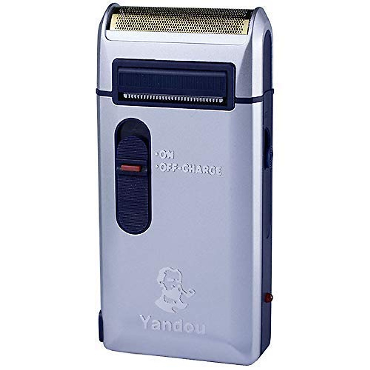 Electric Razor Yandou Silver Beards Shaver Men Rechargeable Pop-up Mustache Scrapper U Shape Women Girls Eyebrow Eyelashes Trimmer Body Pubes Clipper Arm Leg Mane Stripper Short Hair Curls Beautifier