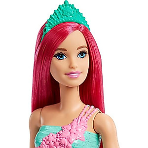 Barbie Dreamtopia Royal Doll with Dark-Pink Hair & Sparkly Bodice Wearing Removable Skirt, Shoes & Headband