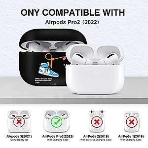 Gedicht for Airpods Pro 2nd Generation Case 2022 Air Sports Shoes, Protective TPU Soft Cases Cover Rugged for Apple Airpod Pro 2 with Keychain for Women Men，Black Blue