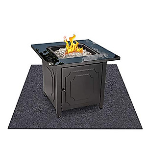 Fire Pit Mat—Stove fire mat，Retardant | Heat Resistant，Ember Mat and Grill mat，Absorbent Material， Protect Your Deck, Terrace, Lawn or Campground from Embers，Waterproof Backing，Washable (36"×36")