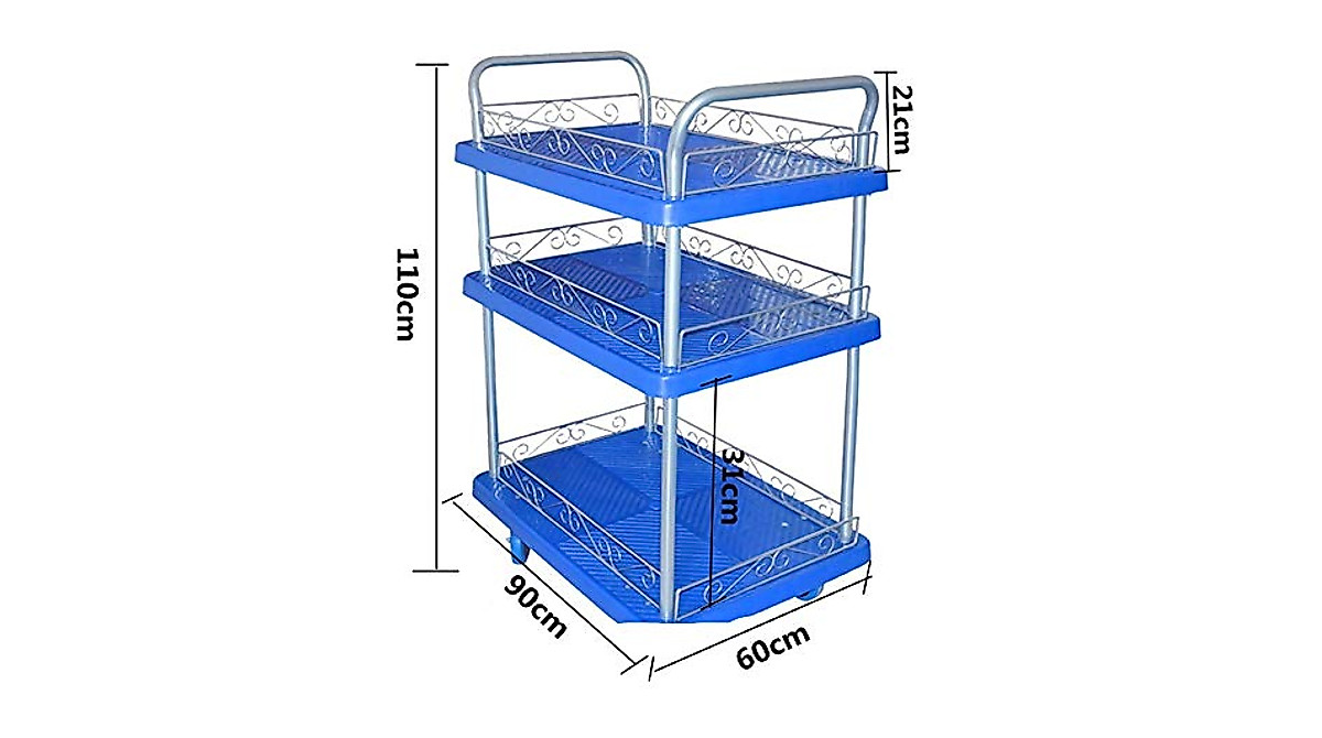 Portable Folding Handcart - 600kg Capacity Multi-Function Trolley