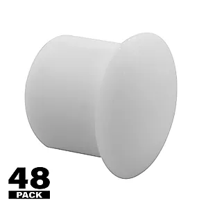 Prime-Line U 10033 Plastic Shelf Hole Plugs, 5mm, White (48 Pack)