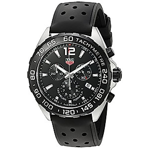 TAG Heuer Men's 'Formula 1' Swiss Quartz Stainless Steel and Rubber Dress Watch, Color:Black (Model: CAZ1010.FT8024)