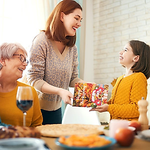 12 Sets Thanksgiving Cards with Envelopes Vintage Truck Pumpkins Turkey Cards 4x6 Inches for Thanksgiving Day Thank You Postcards for Family Teacher Fall Party Harvest Celebration Supplies, 12 Designs