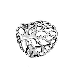 Women's Tree of Life Cute Ring New 925 Sterling Silver Bali Rope Band Size 11
