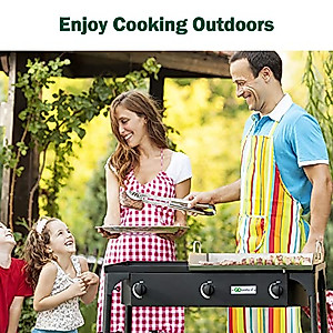 STAKOL 3 Burner Propane Stove Outdoor, 225,000 BTU Camping Stove Propane with Removable Legs & CSA Regulator, High Pressure Portable Gas Stove for Cooking Home Patio Cookout