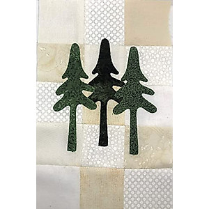 Autumn Table Runner Wall Hanging Kit - Fabric Charm Packs - 2.5-Inch Precut Fabric - Quilt Fabric - 100% Quilting Cotton - Quilting Fabrics - Cabin - Bear - Moose