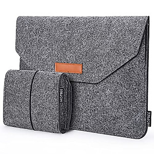 HOMIEE Laptop Sleeve Bag Compatible with MacBook Air/Pro, 13-13.3 inch Notebook, Compatible with MacBook Pro 14 inch 2023-2021 A2779 M2 A2442 M1, Felt Bag with Pocket and Small Case