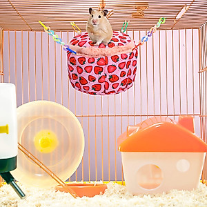 Maitys 2 Pcs Rat Bed Hanging Rat Hammock Guinea Pig Bedding Soft Warm Ferret Bedding Rat Cage Accessories Small Animal Play Sleep Bed for Ferret Rat Sugar Glider Hamster Chinchilla Mice Squirrel