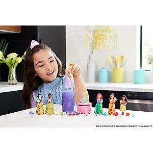 Mattel Disney Princess Toys, Small Doll Royal Color Reveal with 6 Surprises Including Scented Ring & 4 Accessories, Garden Party Series (Dolls May Vary)