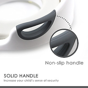 KIDOOLA Toilet Seat for Potty Training – Perfect Toddler & Kids Toilet Trainer with Splash Guard, Handles and Backrest – Children’s Portable Potty Seat for Use on Round & Oval Toilets