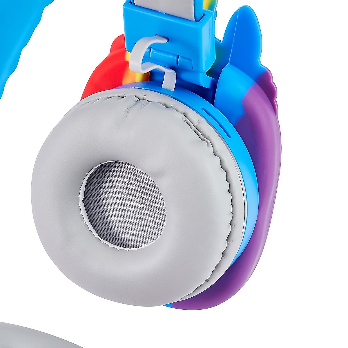 Wireless Bluetooth Noise Cancelling Over-Ear Headphone Silicone Fidget Pop Built-in Mic On-Ear Stereo Headset for Smartphone Tablet Computer (Rainbow Unicorn)