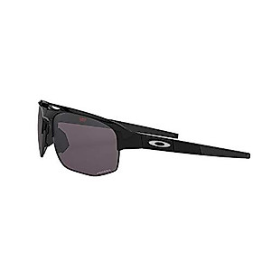 Oakley Men's OO9424 Mercenary Rectangular Sunglasses, Polished Black/Prizm Grey, 70 mm