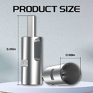 [2 Pack] Twist Ties Tool for 11 Gauge Drill Chuck,Efficient Wire Knotting 11 Gauge Electrical Drill Twister,Stainless Steel Drill Truck Twist Ties Tool for Fixing Chain Link Fence and Loop Fences