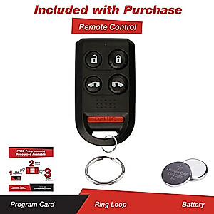 KeylessOption Keyless Entry Car Remote Fob With Uncut Ignition Transponder Key Replacement For OUCG8D-399H-A