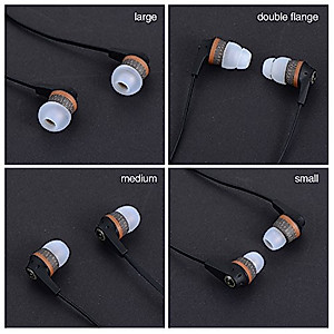 EBOOT Replacement Earbuds Silicone Eartips Earpads Compatibe with Skullcandy Earphones, Black and Clear, 8 Pairs