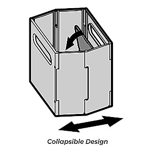 ClosetMaid 5439 Collapsible Mini Storage Bin with Two Handles, 2-Pack, Gray Wicker, 2 Pack