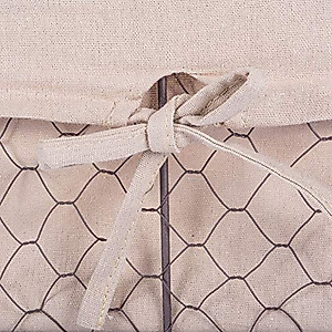 Set of 2 Rustic Bronze Medium Basket Storage, 11"