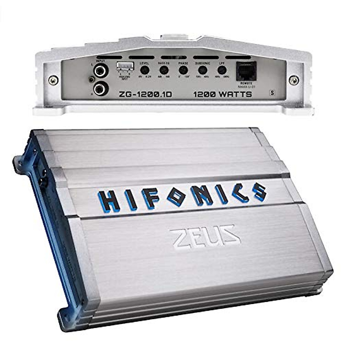 Hifonics ZG-1200.1D 1200 Watts Zeus Gamma Mono Subwoofer Car Audio Amplifier with Gravity Magnet Phone Holder Bundle