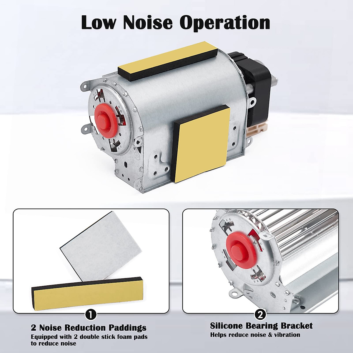 GFK21 Blower Fan Kit, FK21 GFK21A GFK21B Fireplace Blower Fan Replacement for Heatilator, GNDC30, NDV3630I, ND3630, ND3630I, ND3630L, NDV3630IL, GA3450TA, Rotom HB-RB66, R7-RB66, NOVUS, Security UZY3.