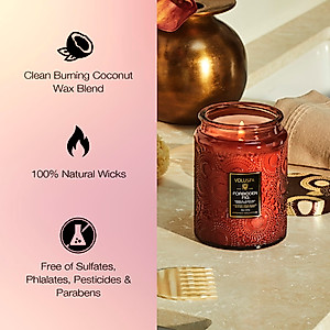 Voluspa Forbidden Fig, Large Candle Jar, 18 oz, 100 Hour Burn Time, Coconut Wax for Clean Burning, Handcrafted in the USA