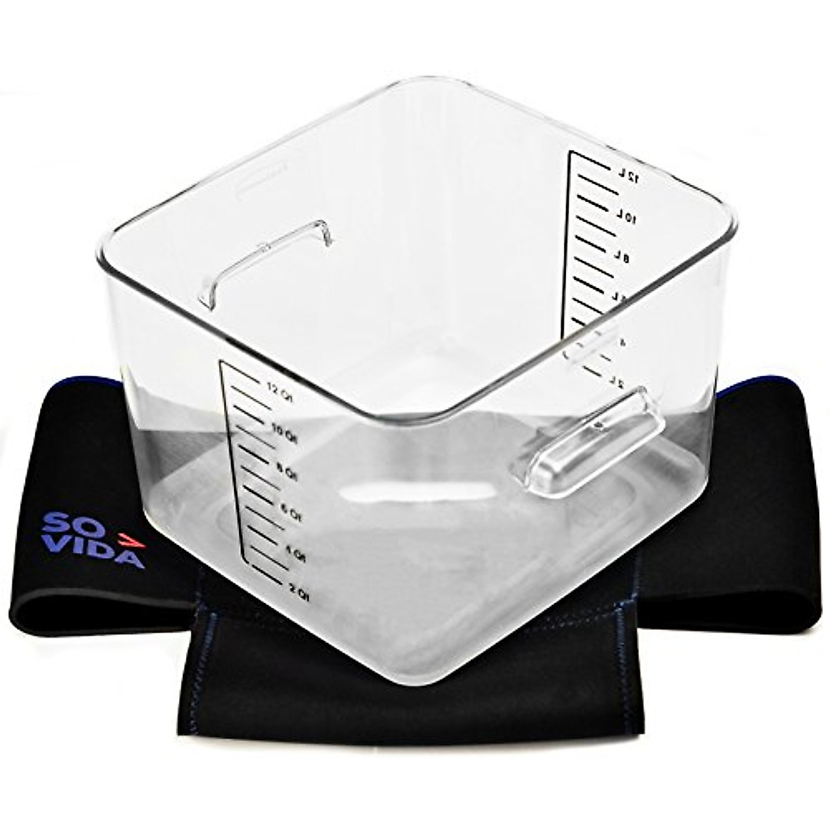SO-VIDA Sous Vide Container Sleeve For The Rubbermaid 12 Quart (18 & 22 Qt Available) - Protects Your Work Surfaces and Saves You Electricity From Increased Insulation