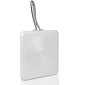 TECHEF - CeraTerra Ceramic Nonstick Square Griddle Pan (PTFE and PFOA Free Ceramic Exterior & Interior), Oven & Dishwasher Safe, Made in Korea, Grey/Silver (Griddle Pan)