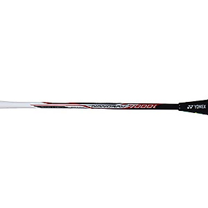 YONEX NR 7000i Graphite Strung Badminton Racket with Full Racket Cover (White/Red)| for Intermediate Players | 80 Grams |Maximum String Tension - 24lbs