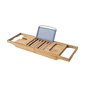 SDGH Extendable Bath Tray Bathtub Tray Spa Bath Tub Caddy Organizer Book Wine Tablet Holder Reading Rack Bathroom Accessories