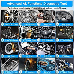 2024 Elite AUTOPHIX 7150 Full System Diagnostic Scan Tool Fit for Ford Lincoln Mercury All Function OBD2 Scanner with Engine ABS SRS SAS Oil EPB DPF TPMS Reset Code Reader Battery Registration Tool