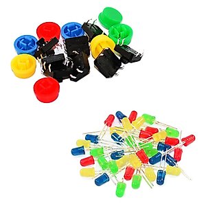 TOLAKO Electronic Starter Kit for Arduino Resistor Buzzer Breadboard LED Dupont Cable Resistor Capacitor