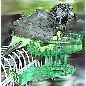 Lixit Quick Lock Bird Cage Bath for Lovebirds, Canaries, Finches, Parakeets, and Cockatiels and Other Small to Medium Feathered Friends (Pack of 2)