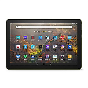 Amazon Fire HD 10 tablet, 10.1", 1080p Full HD, 32 GB, latest model (2021 release), Olive (Renewed Premium)