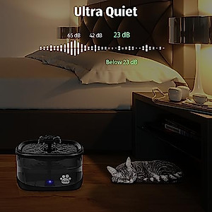 Kastty 300oz/9L Dog Water Fountain Extra Large Automatic Pet Water Dispenser with 3 Flow Modes& XL Larger Filter& Smart LED Pump, BPA-Free, Quiet, Perfect for Large Dogs and Multiple Pet Families