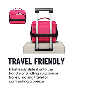 SUNNY BIRD Small Japanese Bento Box Bag Portable Lunch Snack Bag for Work and School (White and black)