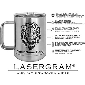 LaserGram 15oz Vacuum Insulated Coffee Mug, FNP Family Nurse Practitioner, Personalized Engraving Included (Stainless Steel)