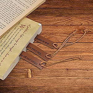 ZIZZON Christian Bible Verses Leather Bookmarks Handmade Page Markers Inspirational Christian Gift for Men Women Book Lovers 16 Pieces