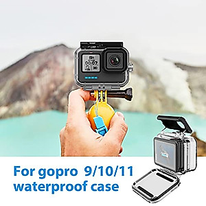 HONGDAK 169ft/60m Waterproof Housing Case for GoPro Hero 11 10/9 Black, Protective Underwater Dive Housing Shell with Bracket Accessories for Go Pro Hero11 Hero10 Hero9 Action Camera
