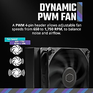 Cooler Master 120L Core Close-Loop AIO Liquid Cooler, R7|i5 Gen S Dual Chamber Pump, 120mm PWM, 120mm Radiator, White Lighting, AMD Ryzen AM5|4, Intel LGA 1851|1700 Platform