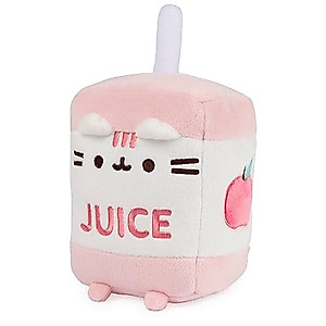 GUND Pusheen Juice Box Plush Cat Stuffed Animal for Ages 8 and Up, Pink/White, 6”