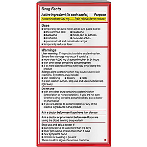 TYLENOL CAPSULE EXTRA STRENGTH 500mg - 100 Ct, Pack of 2