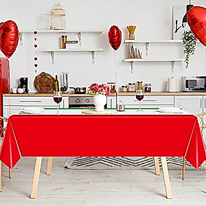 3 Pack Italian Flag Tablecloth, Italian Themed Disposable Plastic Tablecloth, Rectangle Italian Table Cover for Italy Family Gathering Kitchen Dining Decorations and Party Supplies 54 x 108 Inch