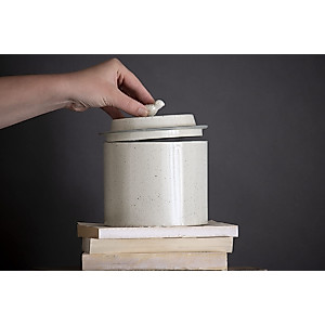 Foreside Home & Garden Off- White Enamel Metal Lidded Decorative Storage Trinket Box FDDD10075