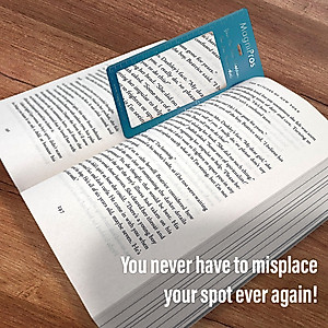 MagniPros(2PACK) Large Full Page 3X Premium Magnifying Sheet Fresnel Lens 7.5" X 10.5"+2 Bonus Ruler Magnifiers+2 Bookmark Lenses-Best Magnifying Set for Reading Small Prints & Low Vision Seniors