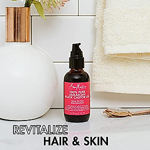 SheaMoisture Head To Toe Oil and Hair Oil for Dry Hair and Skin Jamaican Black Castor Oil Paraben Free Hair Oil, Body Oil 1.8 oz