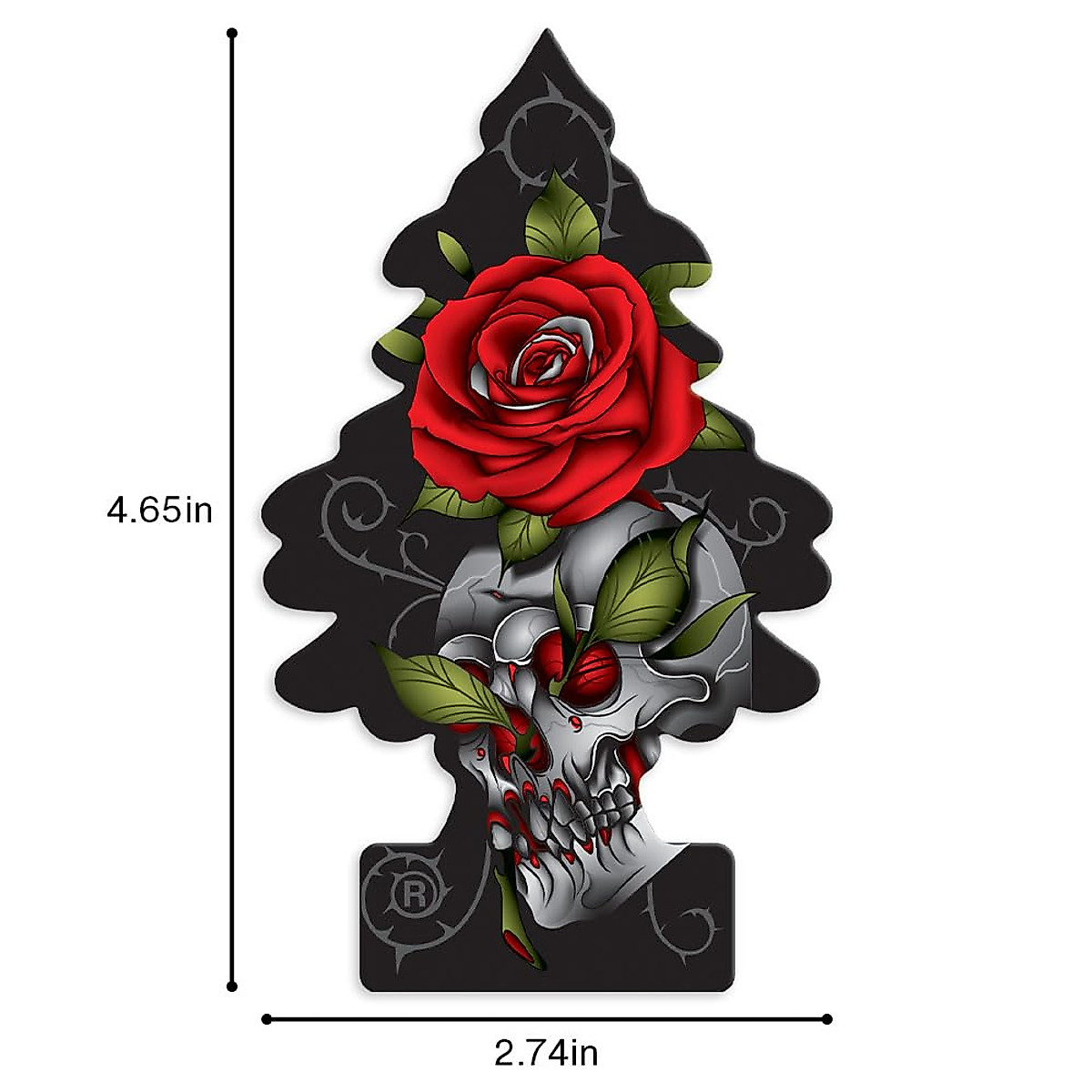 LITTLE TREES Air Fresheners Car Air Freshener. Hanging Tree Provides Long Lasting Scent for Auto or Home. Rose Thorn, 24 Air Fresheners