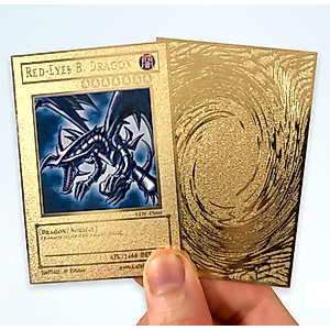 Red-Eyes B. Dragon Gold Metal Yugioh Card