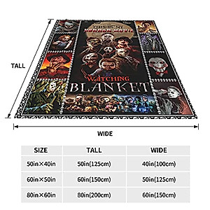 Halloween Blanket Horror Movie Scary Character Ultra-Soft Micro Fleece Blanket (50"X40")